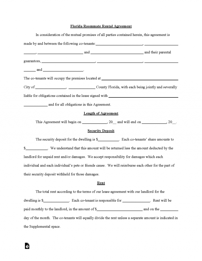 Free Florida Lease Agreement Templates (6) | PDF | WORD | RTF