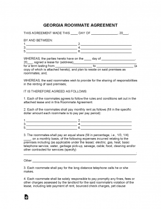 Free Georgia Lease Agreement Templates (6) | PDF | WORD | RTF