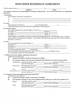 Free Wisconsin Lease Agreement Templates (6) | PDF | WORD | RTF