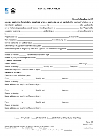 Free South Carolina Rental Application Form | PDF